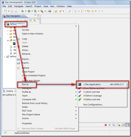 阿莫的學習旅程: GAE+Python+PyAMF+Flex進階（一）：Python Project + Flex Project